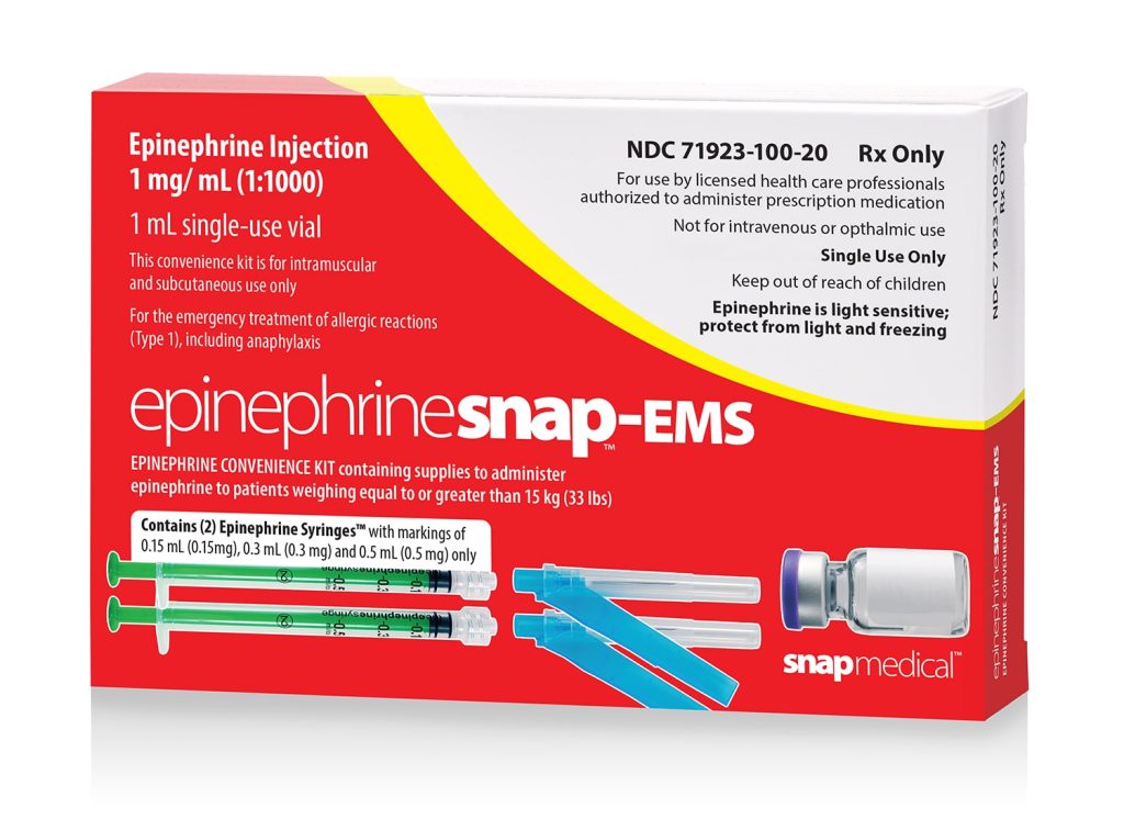 Epinephrine Syringe Kit for Emergency Anaphylaxis Treatment