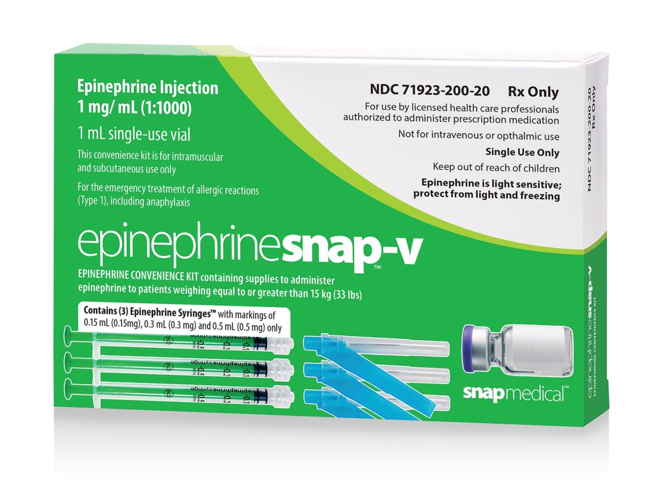 Epinephrine Snap-V Kit for Anaphylaxis Therapy | Reliable Epinephrine ...